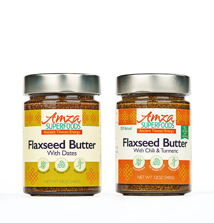 Amza Superfoods–Tasty, Healthy the Tibetan Way–Tsamba, Flaxseed Spread